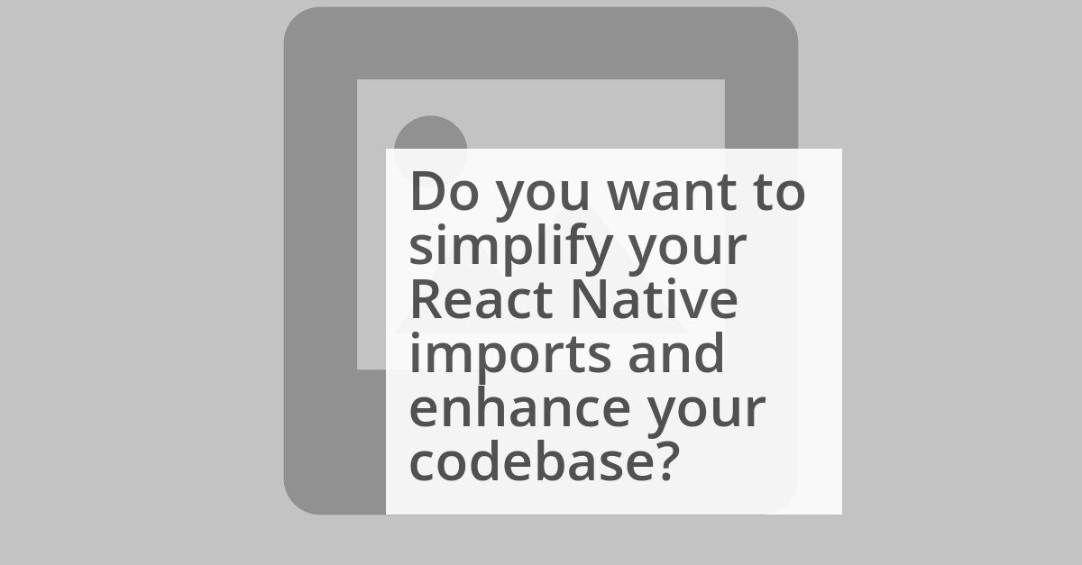 React Jobs on LinkedIn: React Native Path Aliasing with @: Simplify ... React Jobs on LinkedIn: React Native Path Aliasing with @: Simplify ...