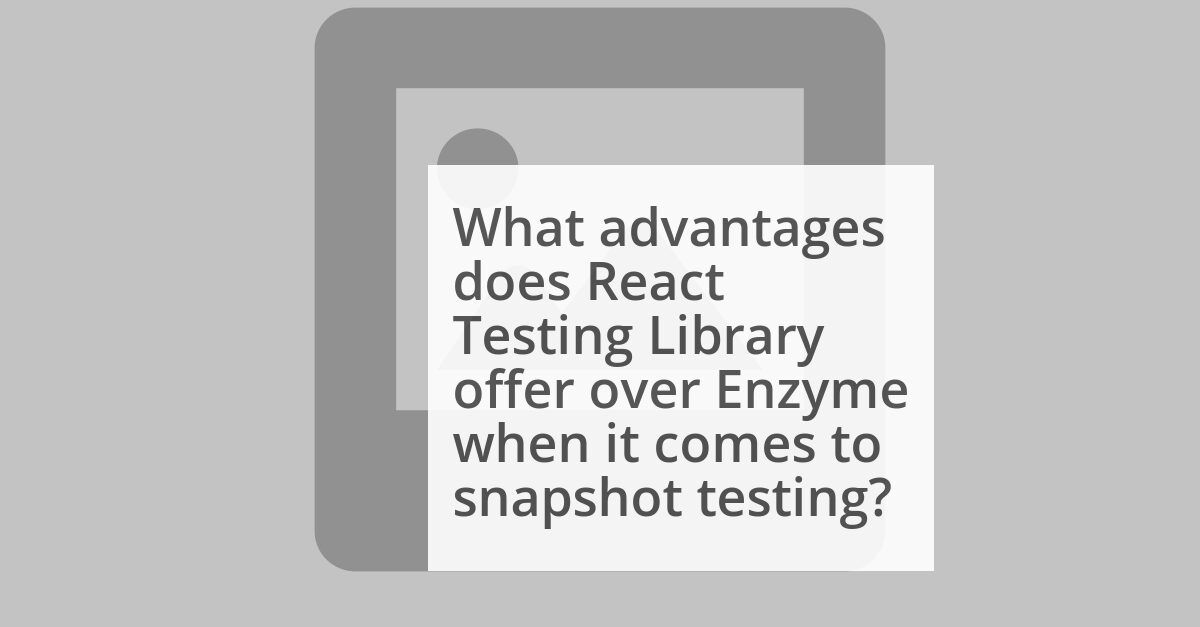 React Jobs on LinkedIn: Snapshot Testing in React Testing Library React Jobs on LinkedIn: Snapshot Testing in React Testing Library