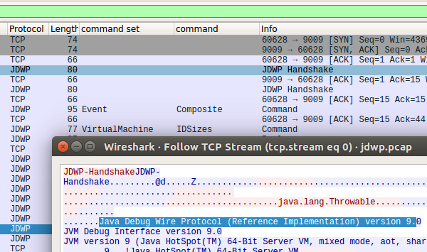 Wireshark - JDWP dissector (or debugging the debugger) Wireshark - JDWP dissector (or debugging the debugger)