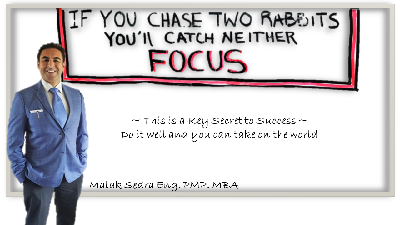 If You Chase Two Rabbits, You'll Catch Neither... FOCUS! | Malak Sedra ... If You Chase Two Rabbits, You'll Catch Neither... FOCUS! | Malak Sedra ...