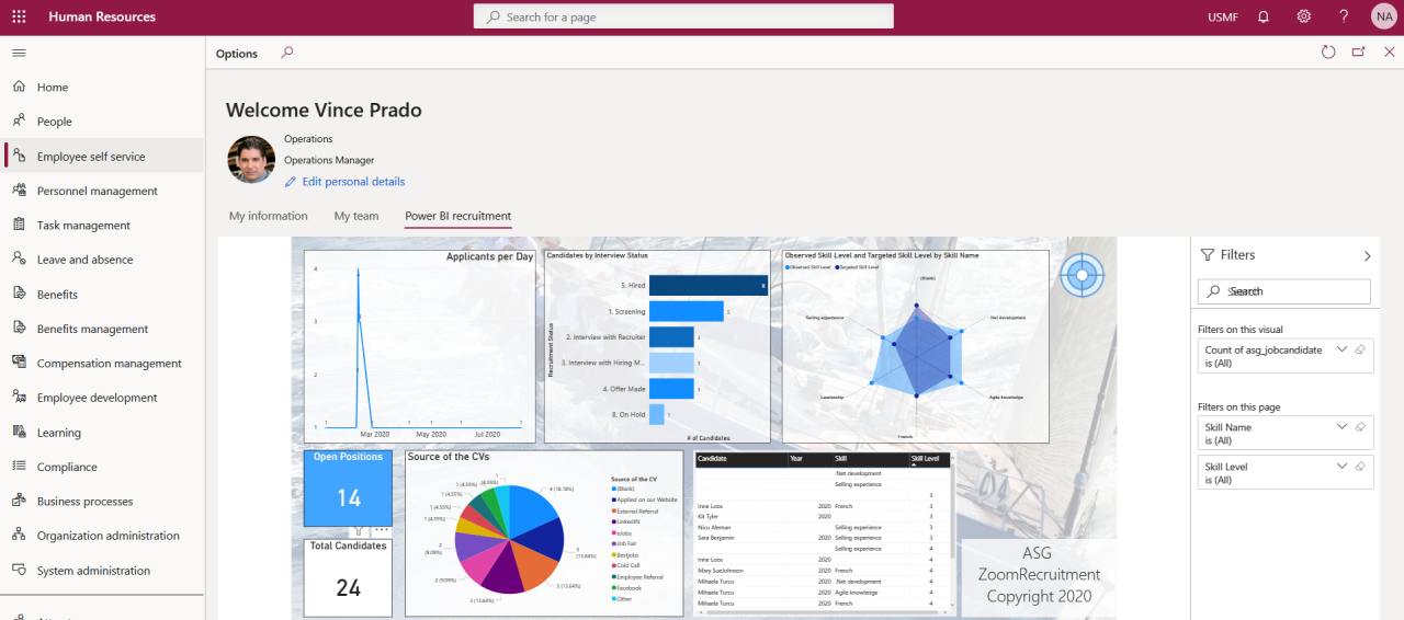 Embed Power BI Dashboards in Dynamics 365 Human Resources Embed Power BI Dashboards in Dynamics 365 Human Resources