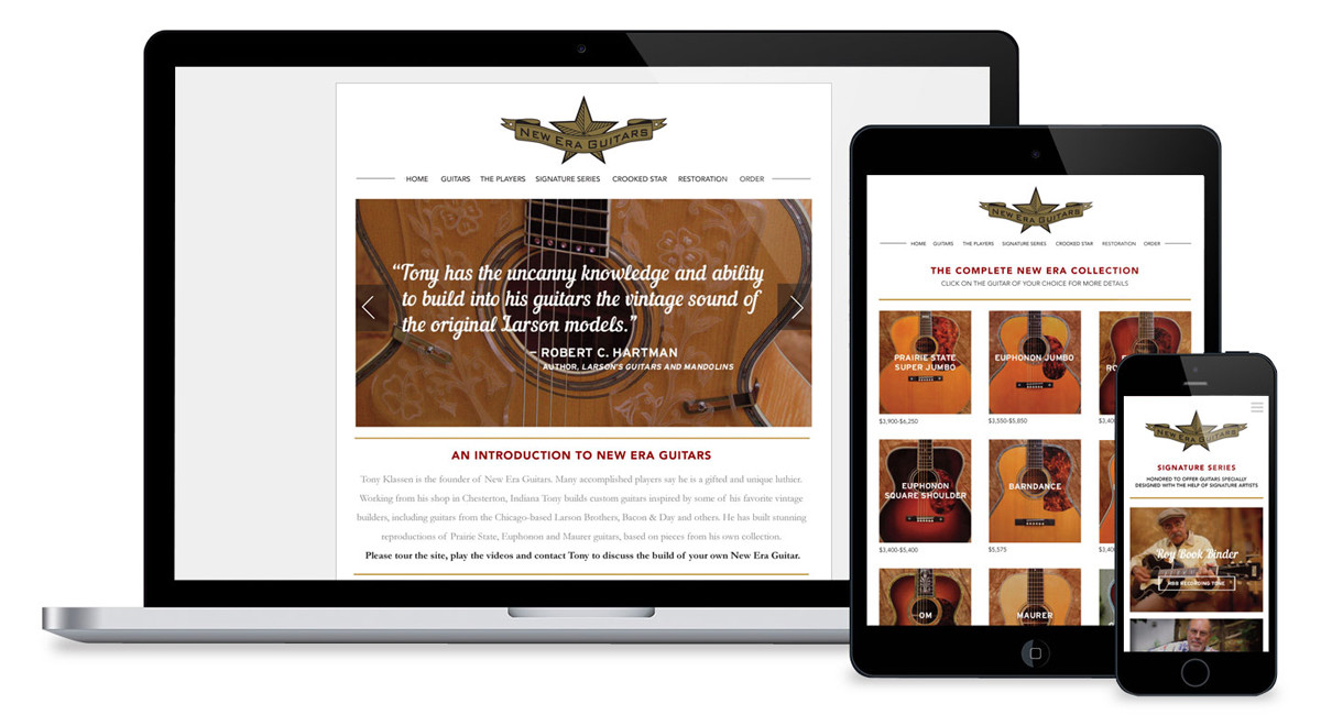 Announcing the launch of the New Era Guitars responsive web site Announcing the launch of the New Era Guitars responsive web site