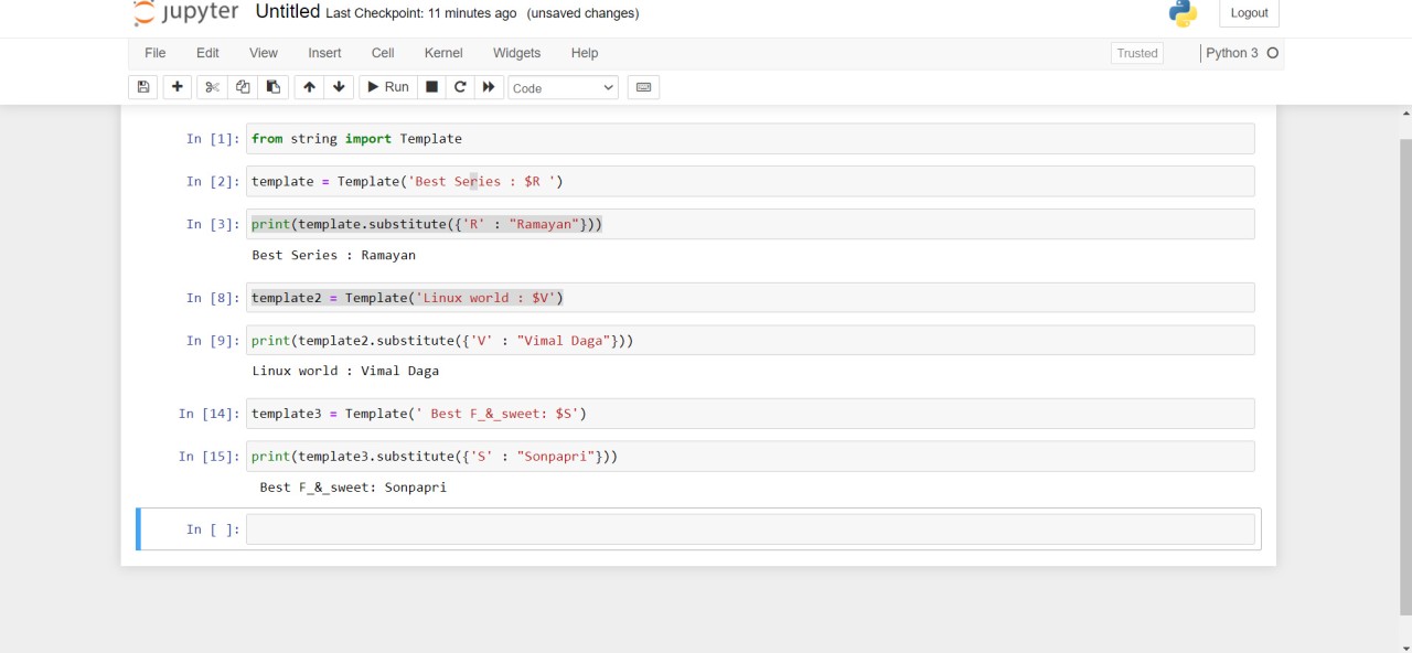 Implement of template in python Implement of template in python