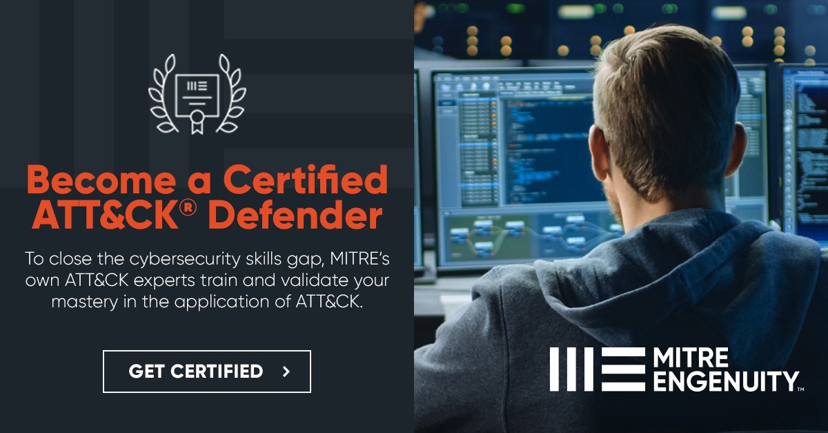 MITRE Engenuity on LinkedIn: MITRE ATT&CK Defender is the cybersecurity ... MITRE Engenuity on LinkedIn: MITRE ATT&CK Defender is the cybersecurity ...