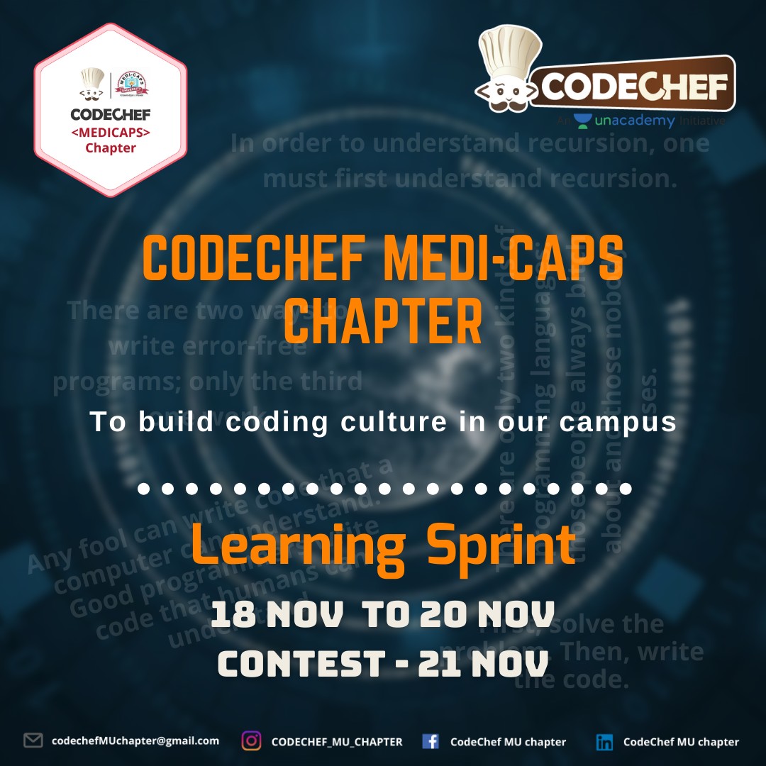 CodeChef Medi-Caps Chapter | LinkedIn CodeChef Medi-Caps Chapter | LinkedIn