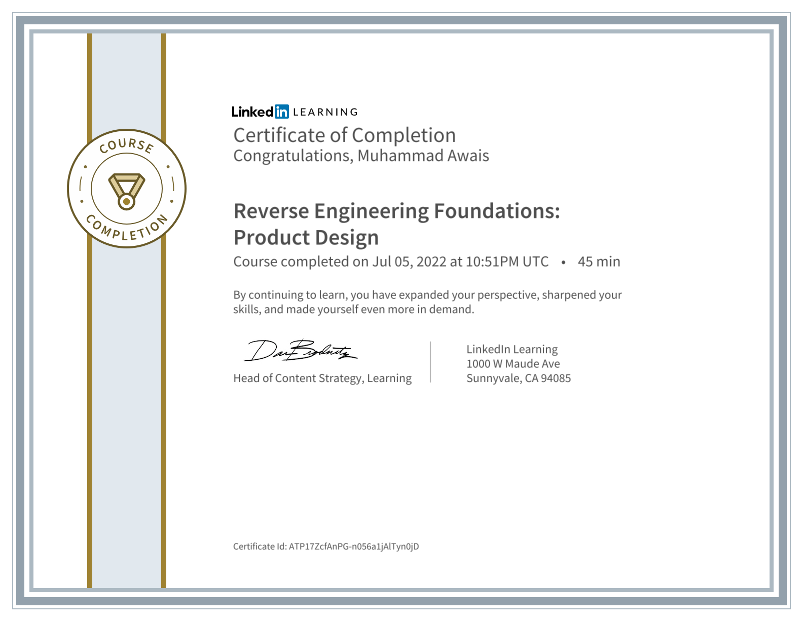 Muhammad Awais on LinkedIn: Certificate of Completion Muhammad Awais on LinkedIn: Certificate of Completion