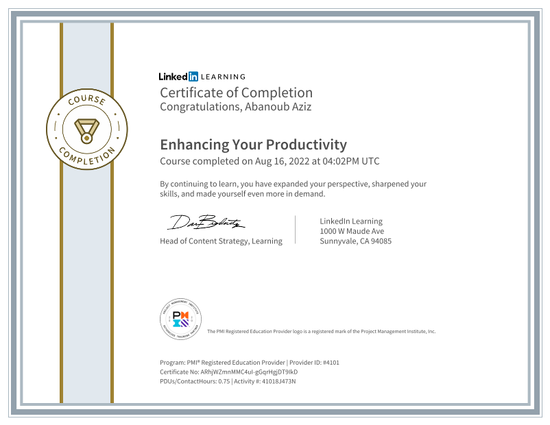 Abanoub A. on LinkedIn: Certificate of Completion Abanoub A. on LinkedIn: Certificate of Completion