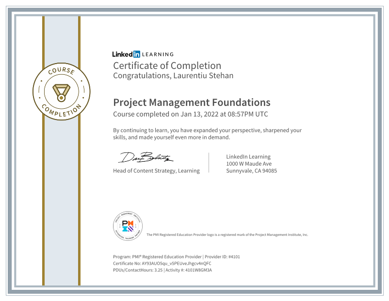 Laurentiu Stehan on LinkedIn: Certificate of Completion Laurentiu Stehan on LinkedIn: Certificate of Completion