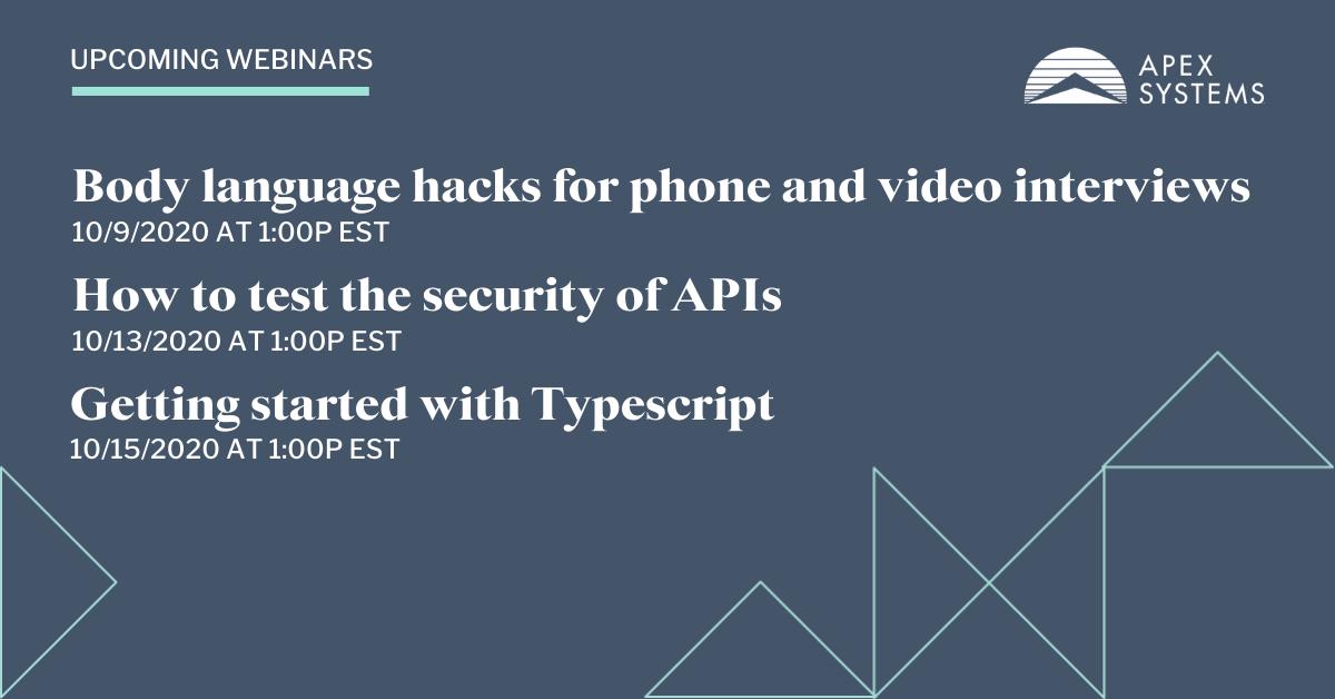 Apex Systems on LinkedIn: #programming #typescript #api #bodylanguage # ... Apex Systems on LinkedIn: #programming #typescript #api #bodylanguage # ...