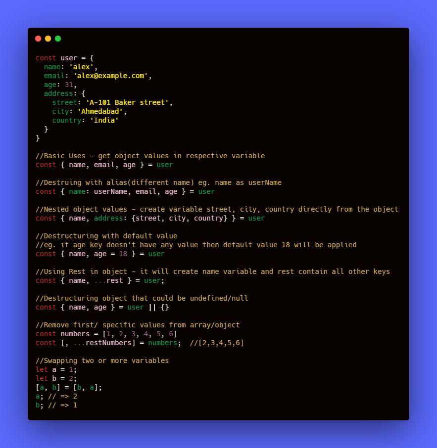 Aiyaz Khorajia on LinkedIn: #javascript #objectdestructuring # ... Aiyaz Khorajia on LinkedIn: #javascript #objectdestructuring # ...