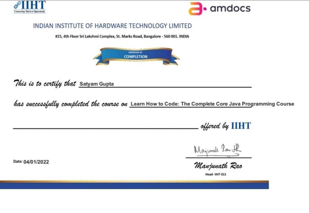 Satyam Gupta on LinkedIn: #java #amdocs | 10 comments Satyam Gupta on LinkedIn: #java #amdocs | 10 comments