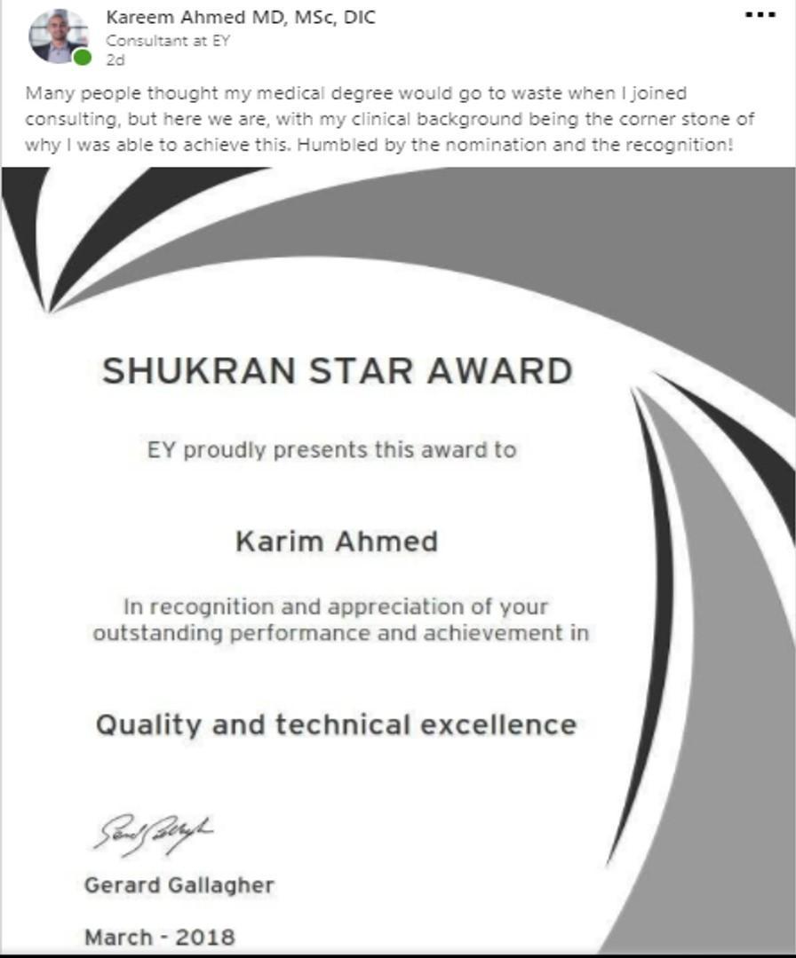 EY on LinkedIn: Kareem Ahmed was assigned to a project related to the # ... EY on LinkedIn: Kareem Ahmed was assigned to a project related to the # ...