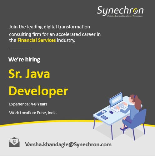 Varsha Khandagle on LinkedIn: #synechron #immediatejoiners # ... Varsha Khandagle on LinkedIn: #synechron #immediatejoiners # ...