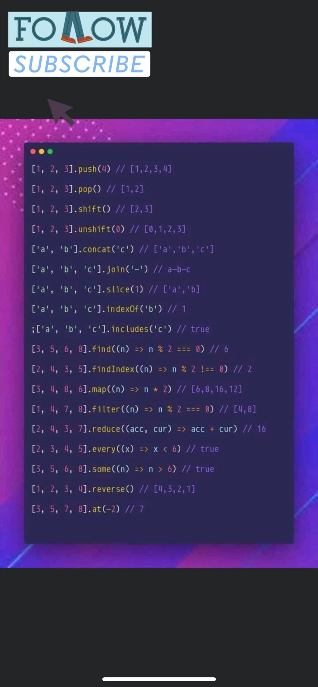 SHLOMI MALFUF on LinkedIn: Javascript Array Methods SHLOMI MALFUF on LinkedIn: Javascript Array Methods