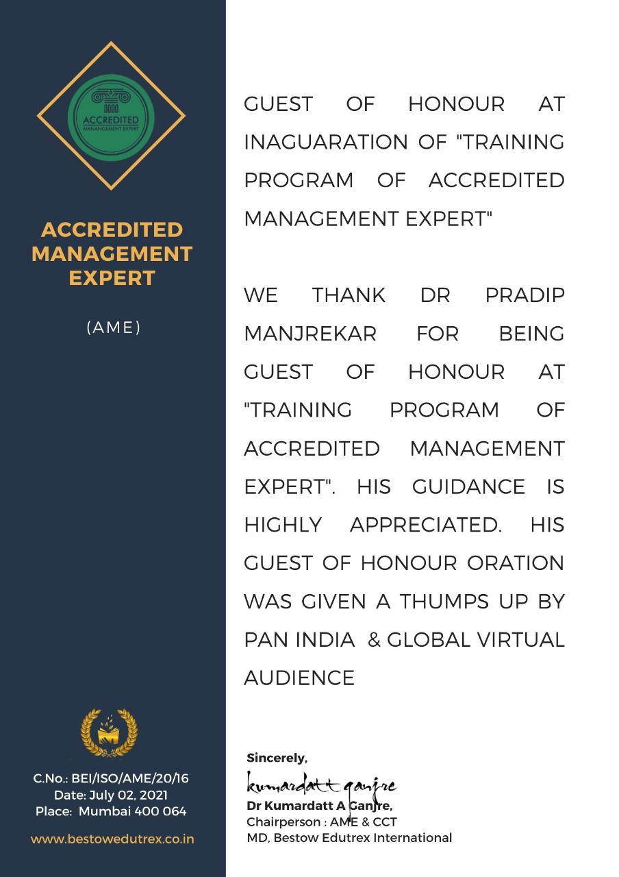 dr. pradip manjrekar posted on LinkedIn dr. pradip manjrekar posted on LinkedIn