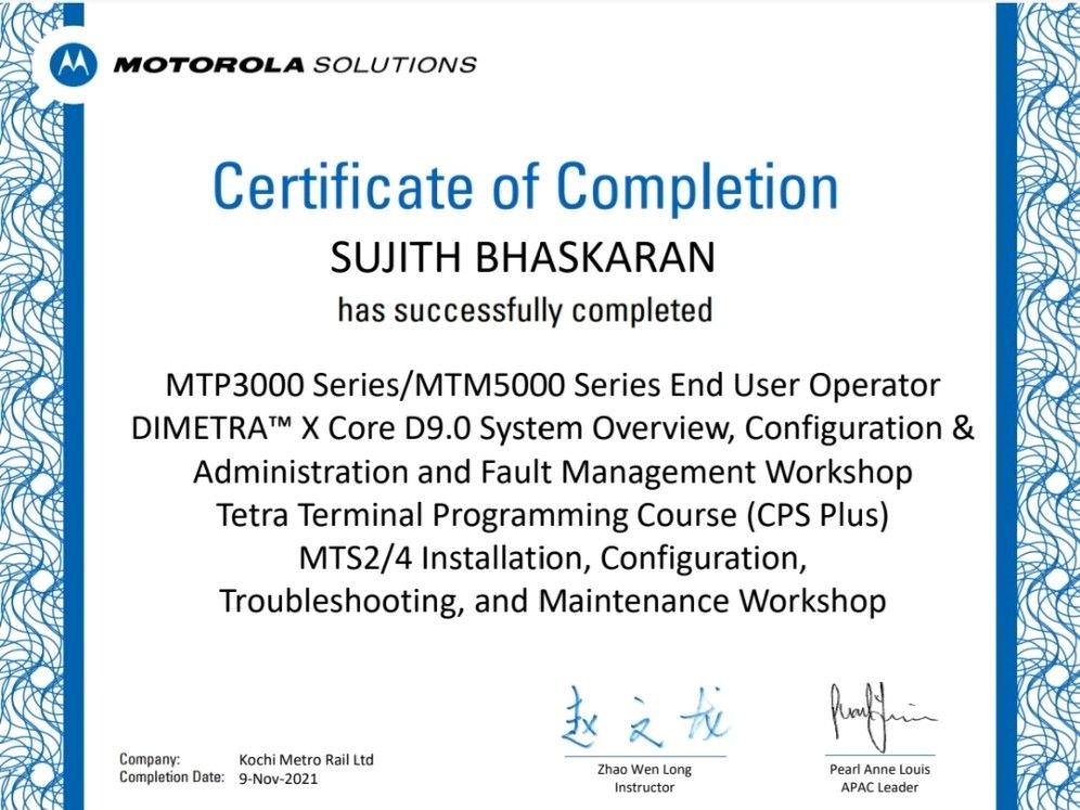 Sujith Bhaskaran on LinkedIn: Obtained from Motorola Sujith Bhaskaran on LinkedIn: Obtained from Motorola
