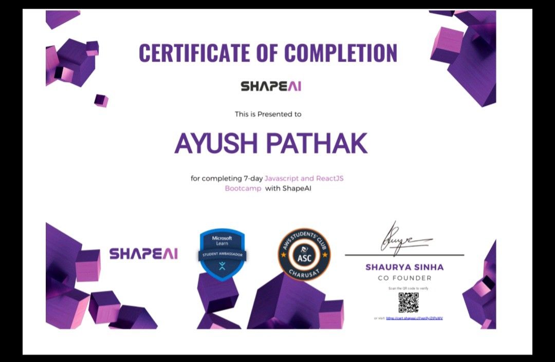 Ayush Pathak on LinkedIn: #javascript #reactjs Ayush Pathak on LinkedIn: #javascript #reactjs