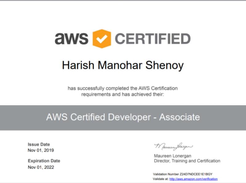 Harish Shenoy on LinkedIn: 3 associates down :) #associate #aws # ... Harish Shenoy on LinkedIn: 3 associates down :) #associate #aws # ...