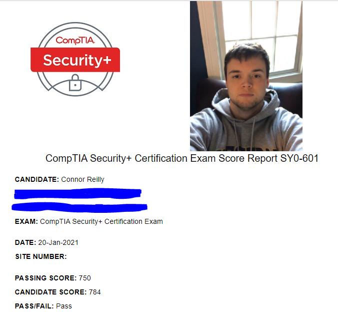 Connor Reilly on LinkedIn: Passed the CompTIA Security+ SYO-601 ... Connor Reilly on LinkedIn: Passed the CompTIA Security+ SYO-601 ...