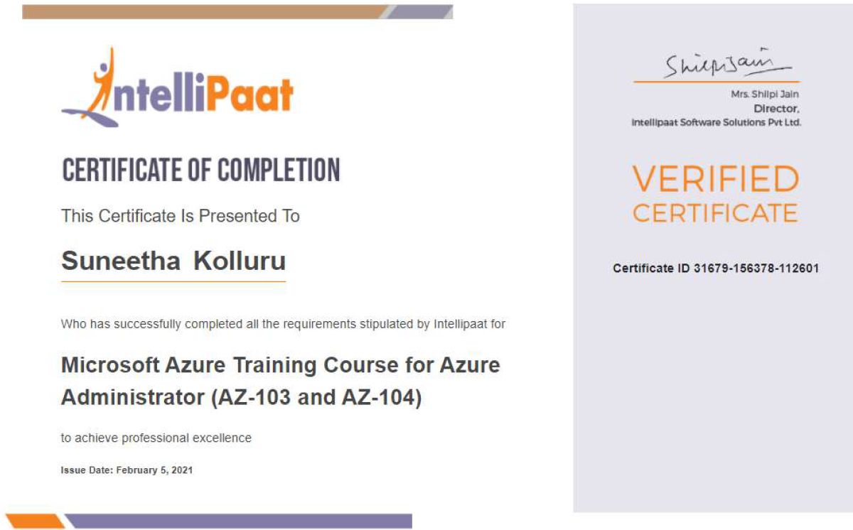 Suneetha Kolluru on LinkedIn: #azure #microsoft Suneetha Kolluru on LinkedIn: #azure #microsoft