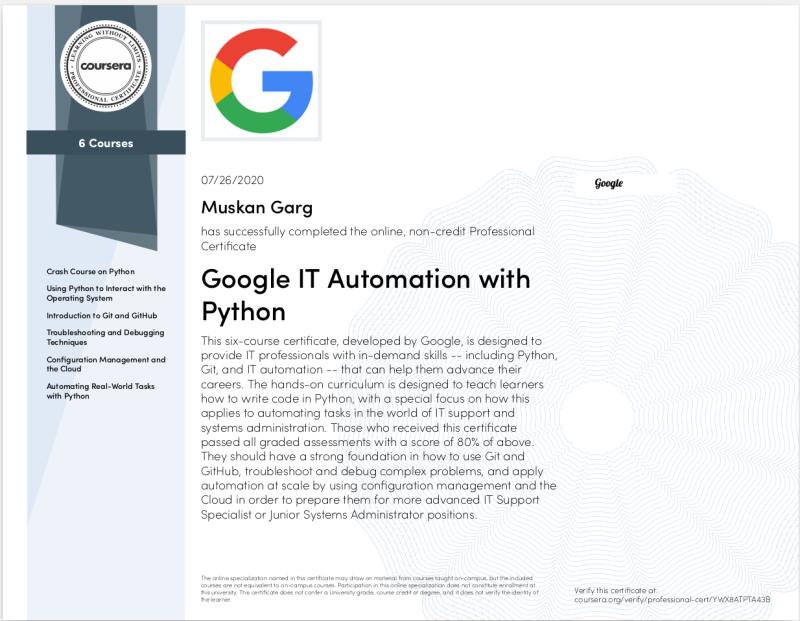 Muskan Garg on LinkedIn: #coursera #python3 Muskan Garg on LinkedIn: #coursera #python3