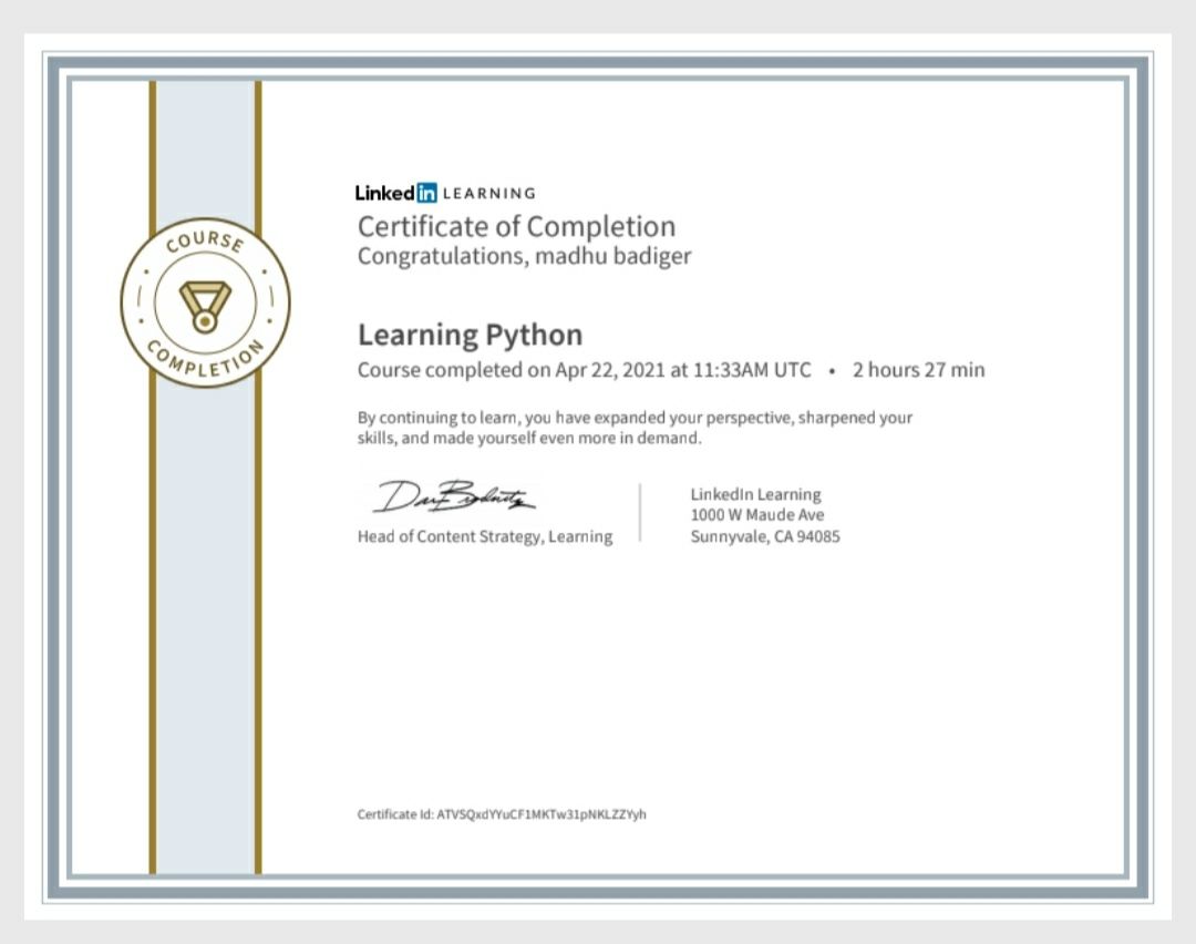 Madhu Badiger on LinkedIn: #pythondevelopers Madhu Badiger on LinkedIn: #pythondevelopers