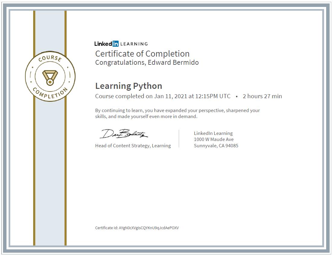 Edward Bermido, MBA on LinkedIn: #pythonprogramming Edward Bermido, MBA on LinkedIn: #pythonprogramming