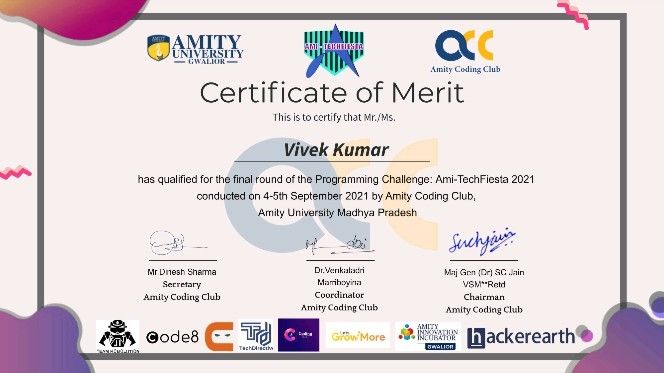 Vivek Kumar on LinkedIn: #amityuniversity #codingchallenge | 14 comments Vivek Kumar on LinkedIn: #amityuniversity #codingchallenge | 14 comments