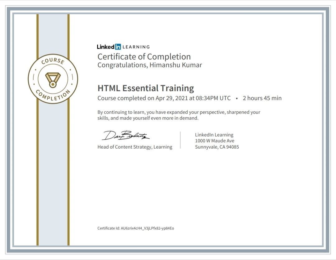 Himanshu Kumar on LinkedIn: #webdevelopment #html #linkedinlearning Himanshu Kumar on LinkedIn: #webdevelopment #html #linkedinlearning