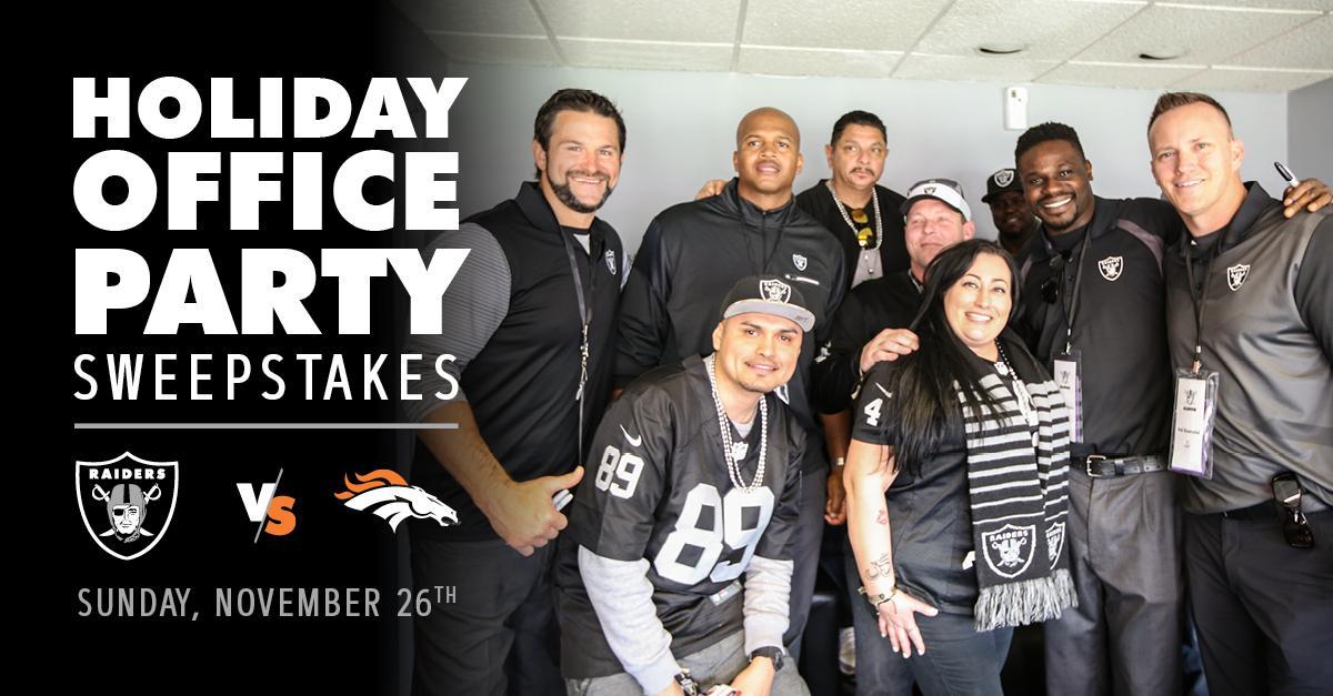 Sign up to host your holiday office party with the Oakland Raiders ... Sign up to host your holiday office party with the Oakland Raiders ...