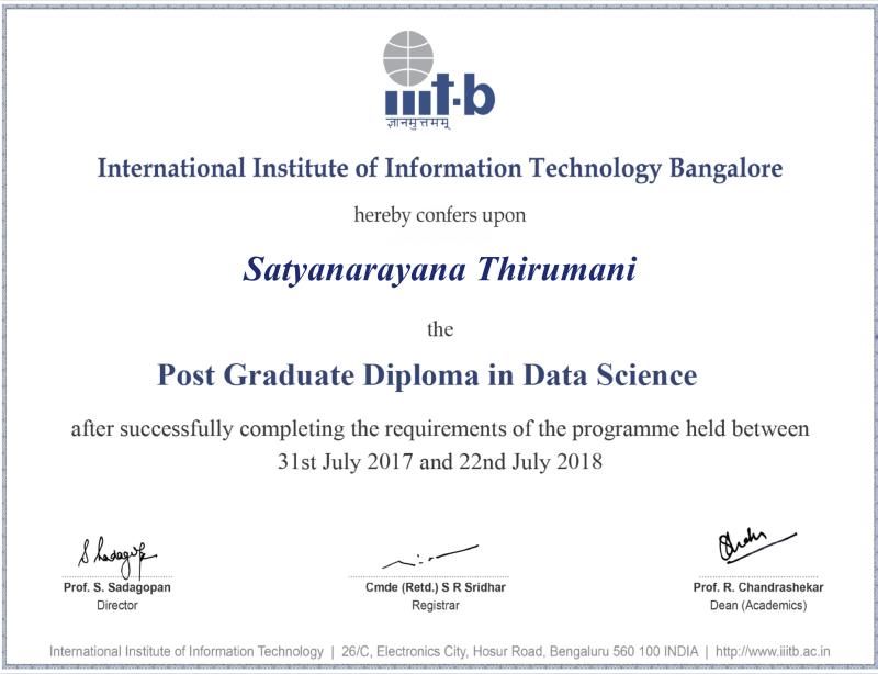 Satya Thirumani on LinkedIn: #iiitb #upgrad | 28 comments Satya Thirumani on LinkedIn: #iiitb #upgrad | 28 comments