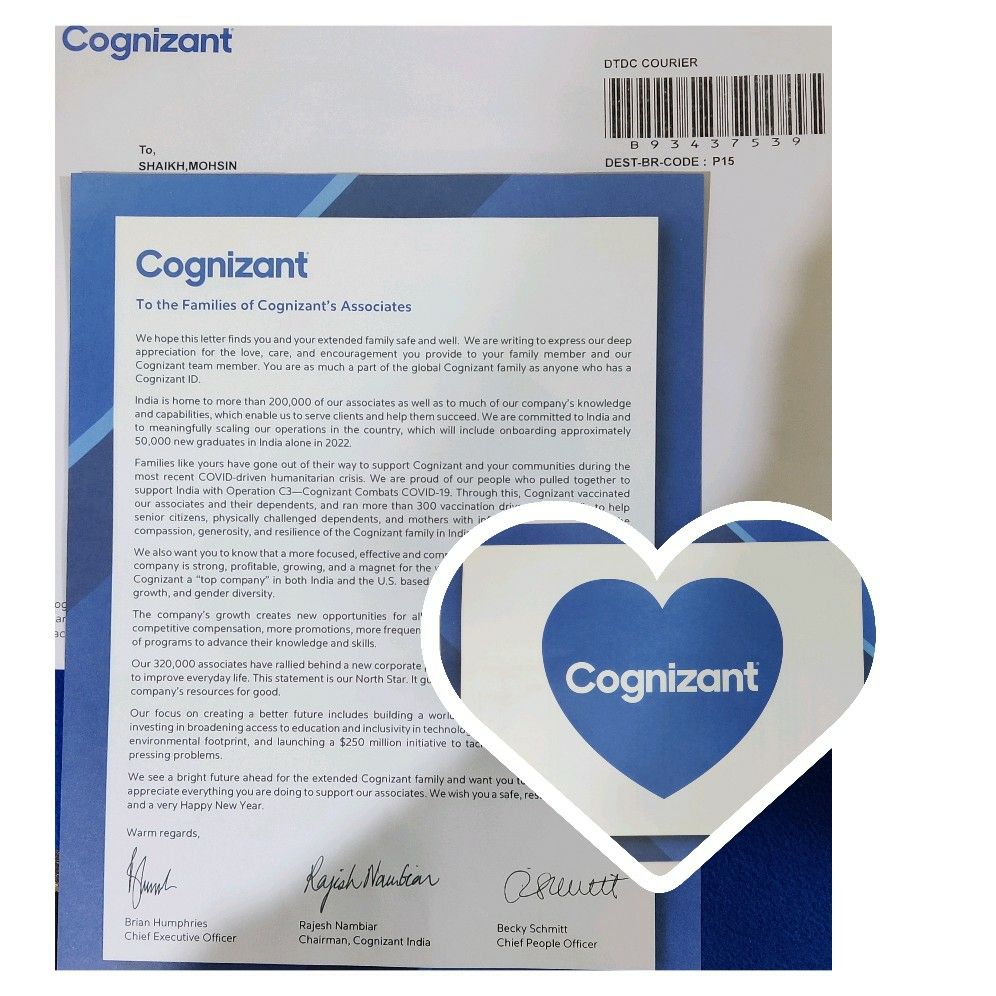 Mohsin Hussain Shaikh on LinkedIn: #cognizant Mohsin Hussain Shaikh on LinkedIn: #cognizant