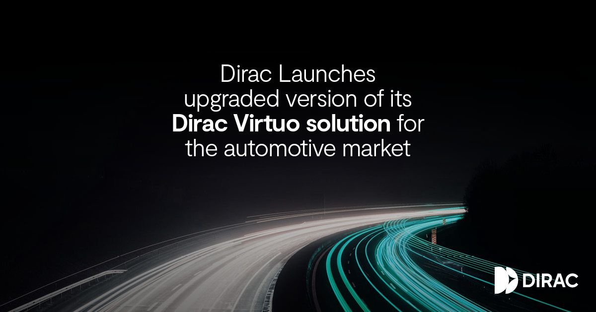 Dirac on LinkedIn: Today, we introduced an updated version of our ... Dirac on LinkedIn: Today, we introduced an updated version of our ...