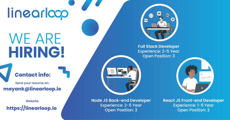 Linearloop on LinkedIn: #hiring #developer #nodejs #javascript #react # ... Linearloop on LinkedIn: #hiring #developer #nodejs #javascript #react # ...