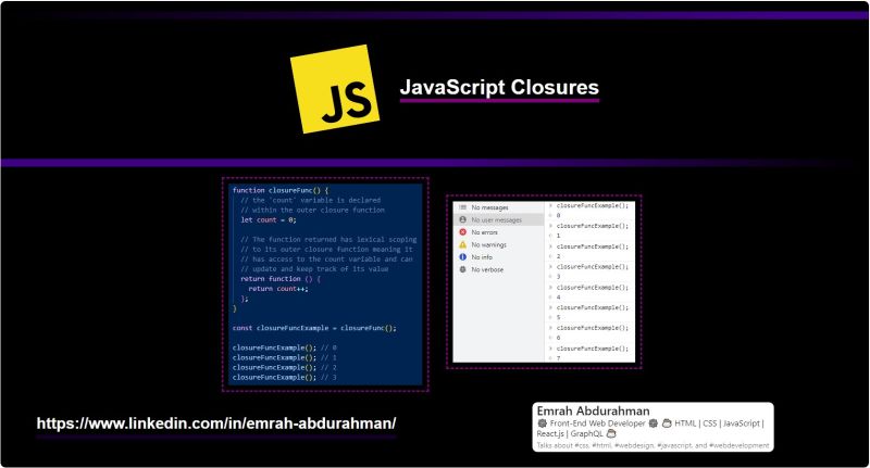 Emrah Abdurahman on LinkedIn: #javascript #closures #programming # ... Emrah Abdurahman on LinkedIn: #javascript #closures #programming # ...