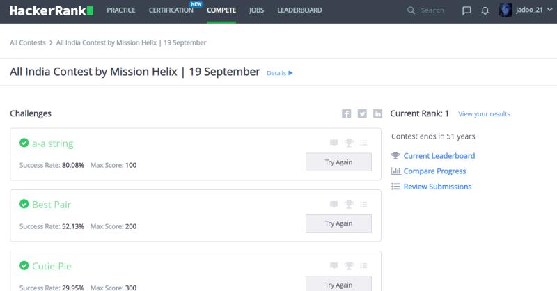 Rishabh Roshan on LinkedIn: #codingclub #coding #hackerrank # ... Rishabh Roshan on LinkedIn: #codingclub #coding #hackerrank # ...