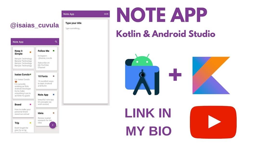 MVVM NOTE APP KOTLIN & ANDROID STUDIO | Isaias Cuvula MVVM NOTE APP KOTLIN & ANDROID STUDIO | Isaias Cuvula