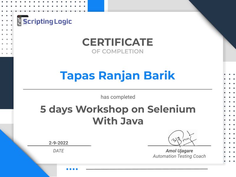 Tapas Ranjan Barik on LinkedIn: #learning #java #selenium # ... Tapas Ranjan Barik on LinkedIn: #learning #java #selenium # ...