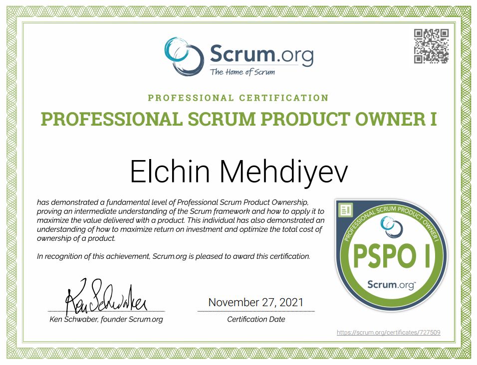 Elchin Mehdiyev on LinkedIn: #agile #pspoi | 14 comments Elchin Mehdiyev on LinkedIn: #agile #pspoi | 14 comments