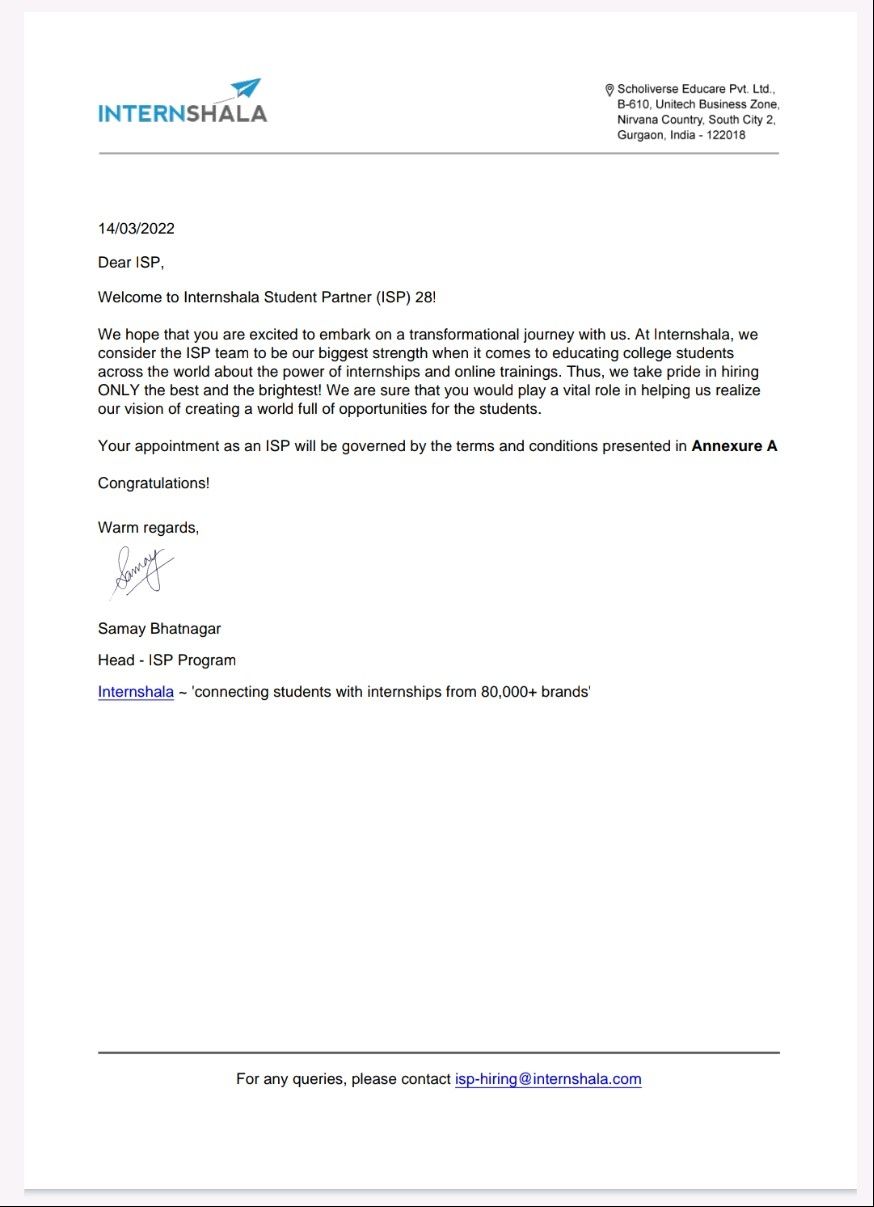 Shubham Badhe on LinkedIn: #internshala #internshalastudentpartner # ... Shubham Badhe on LinkedIn: #internshala #internshalastudentpartner # ...