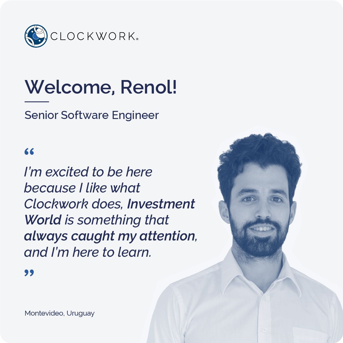 Clockwork on LinkedIn: #welcome #team #fintech #investtech Clockwork on LinkedIn: #welcome #team #fintech #investtech