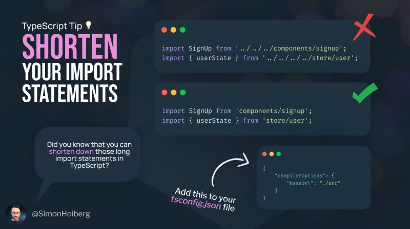 Simon Høiberg on LinkedIn: TypeScript Tip 💡 Looong import statements ... Simon Høiberg on LinkedIn: TypeScript Tip 💡 Looong import statements ...