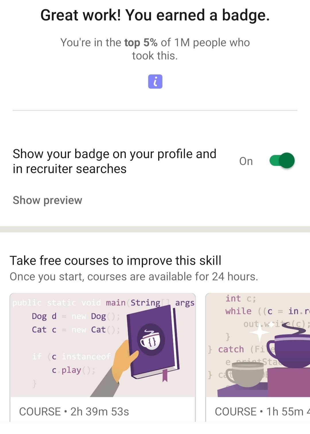 Ayush Gupta on LinkedIn: JAVA skill assessment test cleared Ayush Gupta on LinkedIn: JAVA skill assessment test cleared