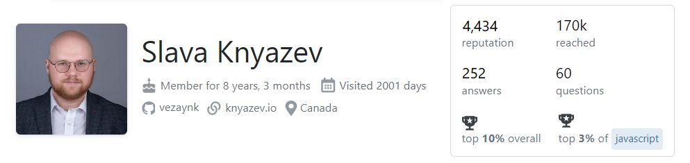 Slava Knyazev on LinkedIn: #stackoverflow Slava Knyazev on LinkedIn: #stackoverflow