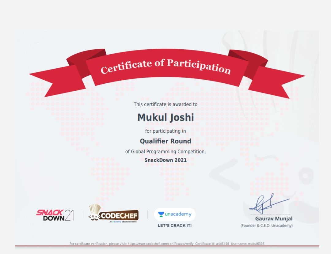 Mukul Joshi on LinkedIn: #coding #codechef Mukul Joshi on LinkedIn: #coding #codechef