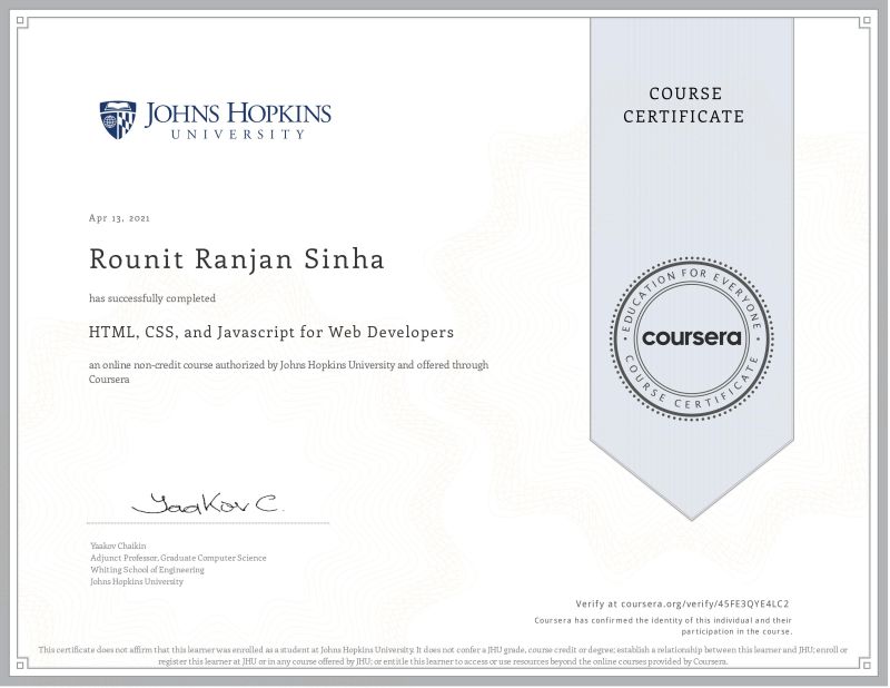 Rounit Ranjan Sinha on LinkedIn: #html #css #javascript #developer # ... Rounit Ranjan Sinha on LinkedIn: #html #css #javascript #developer # ...