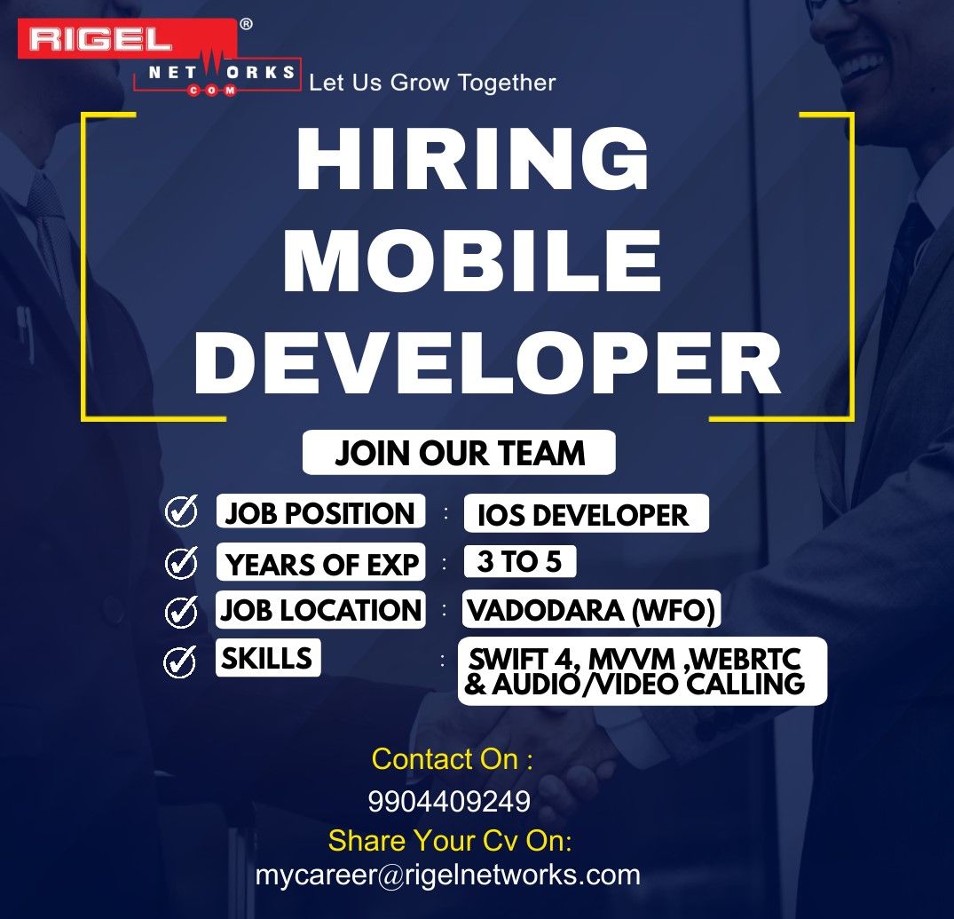 parth sadhu on LinkedIn: #hiring #iosdevelopers #vadodara #rigel # ... parth sadhu on LinkedIn: #hiring #iosdevelopers #vadodara #rigel # ...
