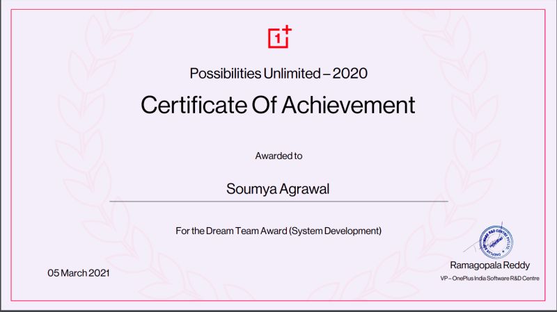Soumya Agrawal on LinkedIn: #oneplus #kudos #teamwork #project #oneplus ... Soumya Agrawal on LinkedIn: #oneplus #kudos #teamwork #project #oneplus ...