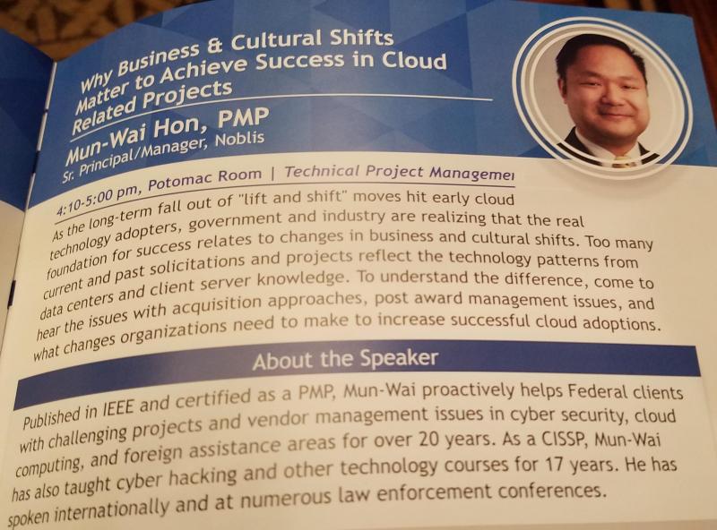 Mun-Wai Hon, CISSP, EIT, CSSLP, PMP, CSM on LinkedIn: Speaking at 2018 ... Mun-Wai Hon, CISSP, EIT, CSSLP, PMP, CSM on LinkedIn: Speaking at 2018 ...