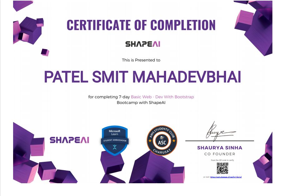 SMIT PATEL on LinkedIn: #webdevelopment #bootstrap #javascript SMIT PATEL on LinkedIn: #webdevelopment #bootstrap #javascript
